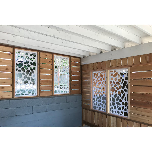 VIMA (Pebbles) Decorative Wall Panel - 48"L x 24"W, White Color PVC Board Panel with Private ...